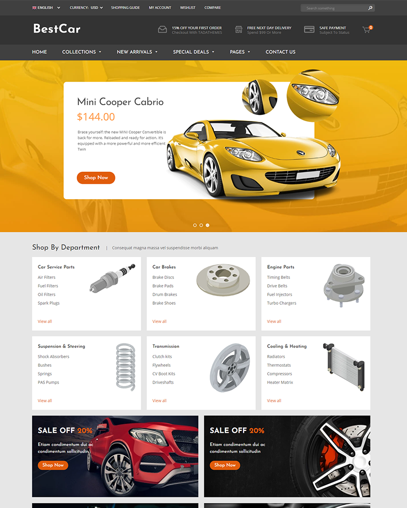 BestCar - Responsive for Car Accessories Shopify Theme