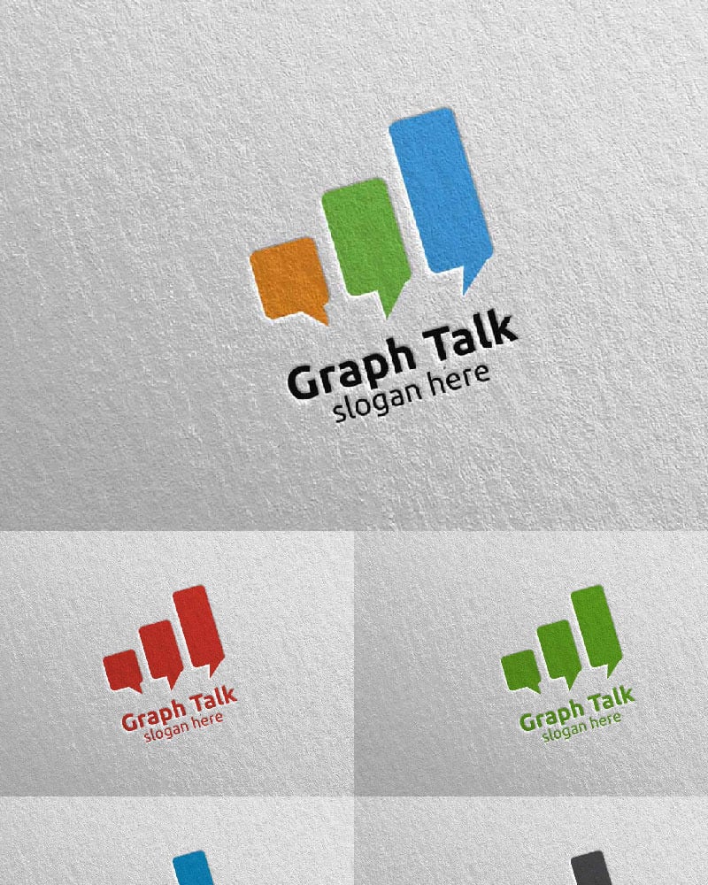 Business Talk Stats 1 Logo Template - TemplateMonster