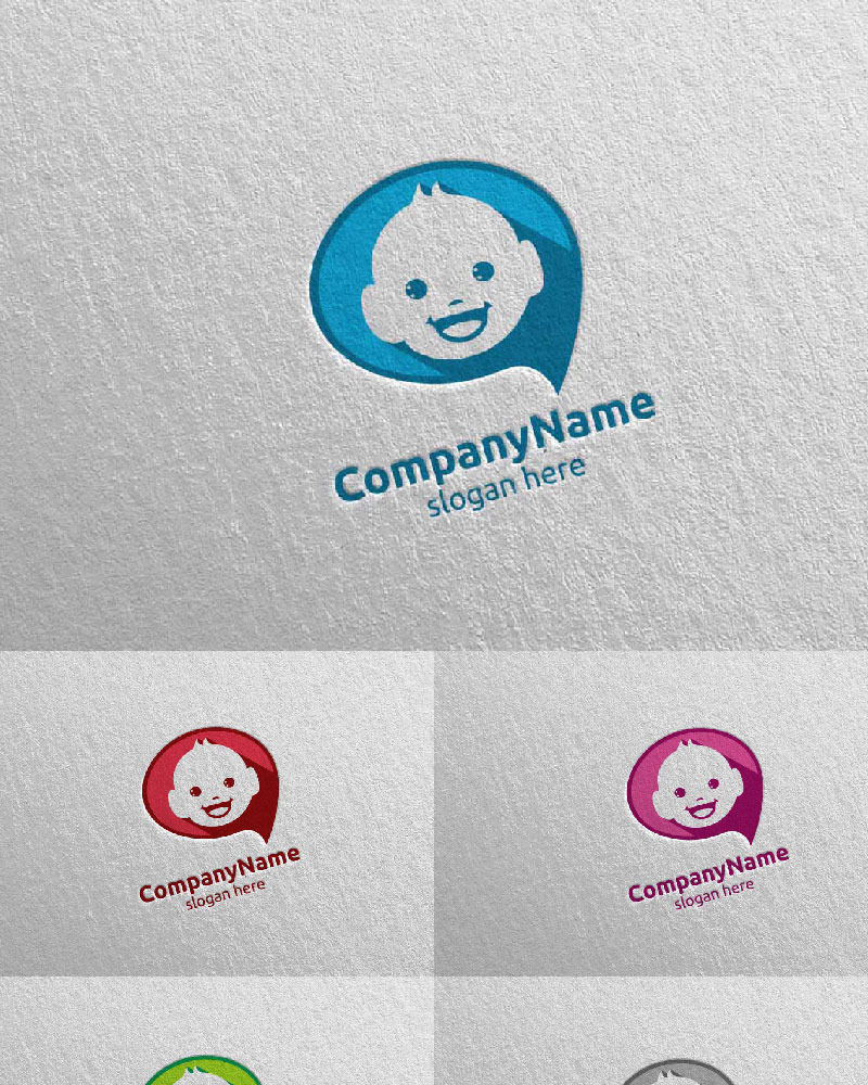 Cute Baby Smile Logo Template #98204 - TemplateMonster