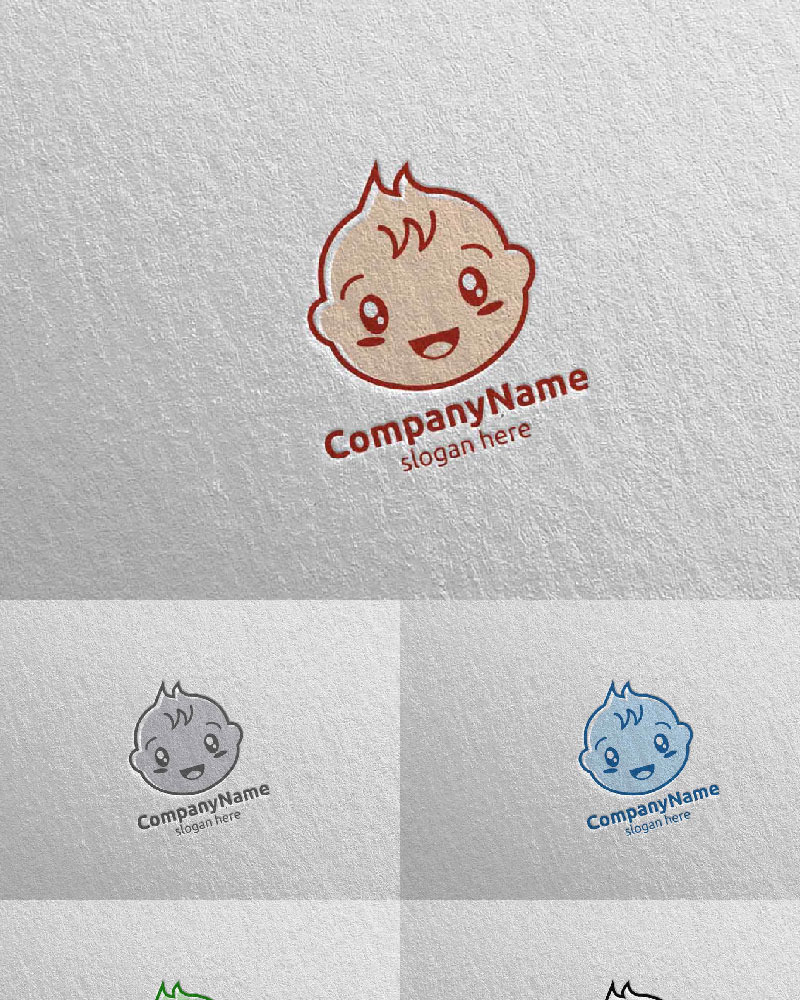 Cute Baby Smile Logo Template #98208 - TemplateMonster