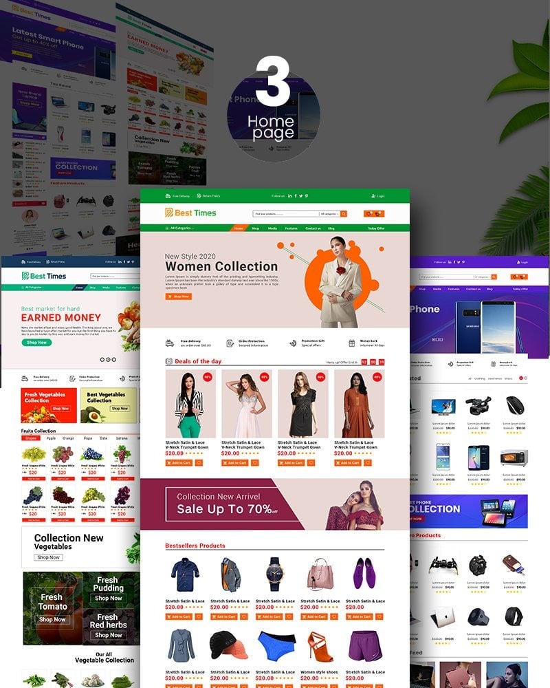 E-commerce Web Site PSD Template #98281 - TemplateMonster