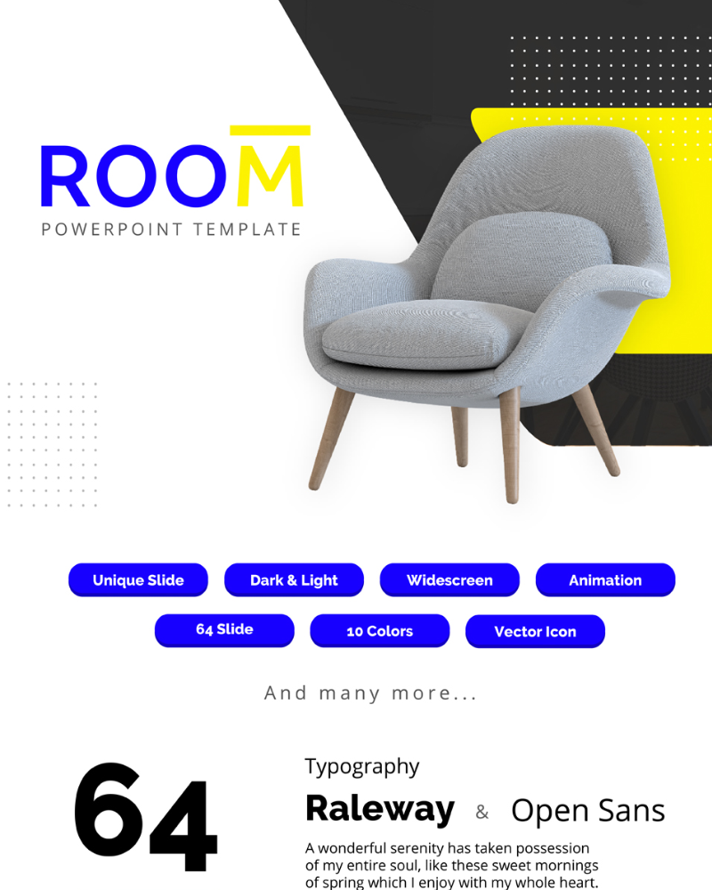 Room - Furniture Presentation Fully Animated PowerPoint template