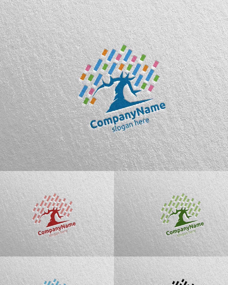 Tree Digital Financial Investment 1 Logo Template