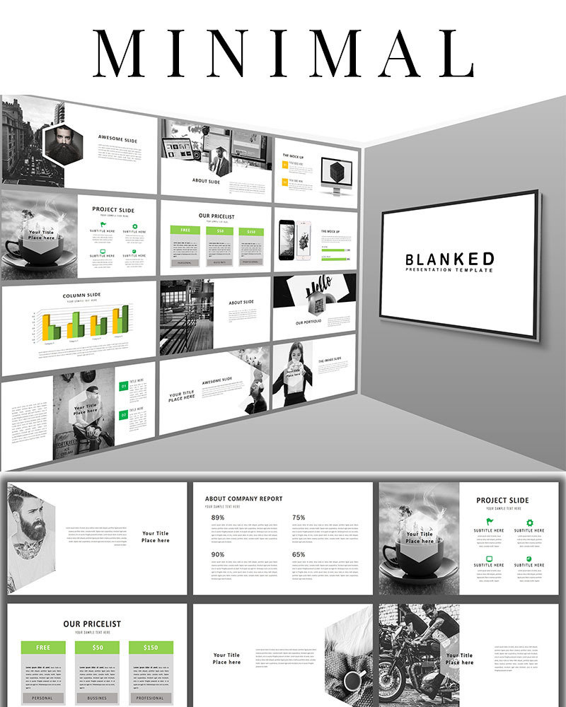 Blanked - Minimal PowerPoint Template - TemplateMonster