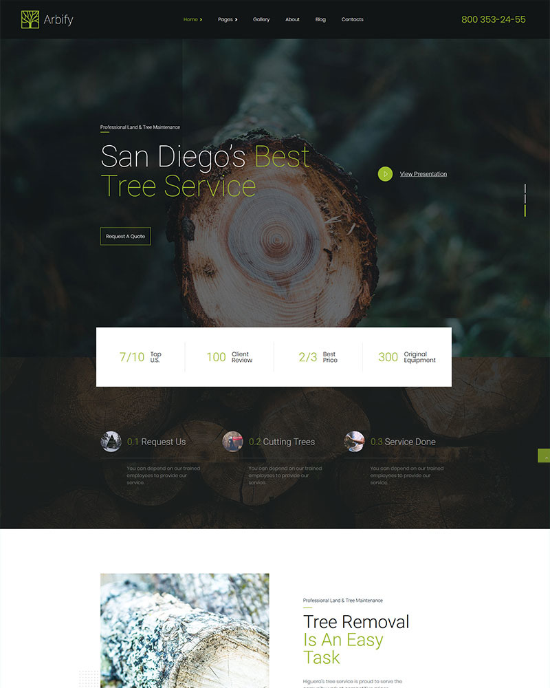 Leafly - Arborist and tree trimming service Website Template