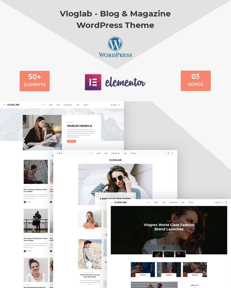 Vloglab - Blog & Magazine WordPress Theme - TemplateMonster