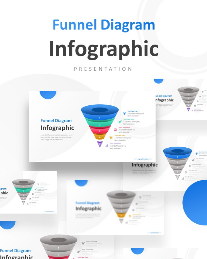 Modello di presentazione di grafici a imbuto di marketing di vendita ...