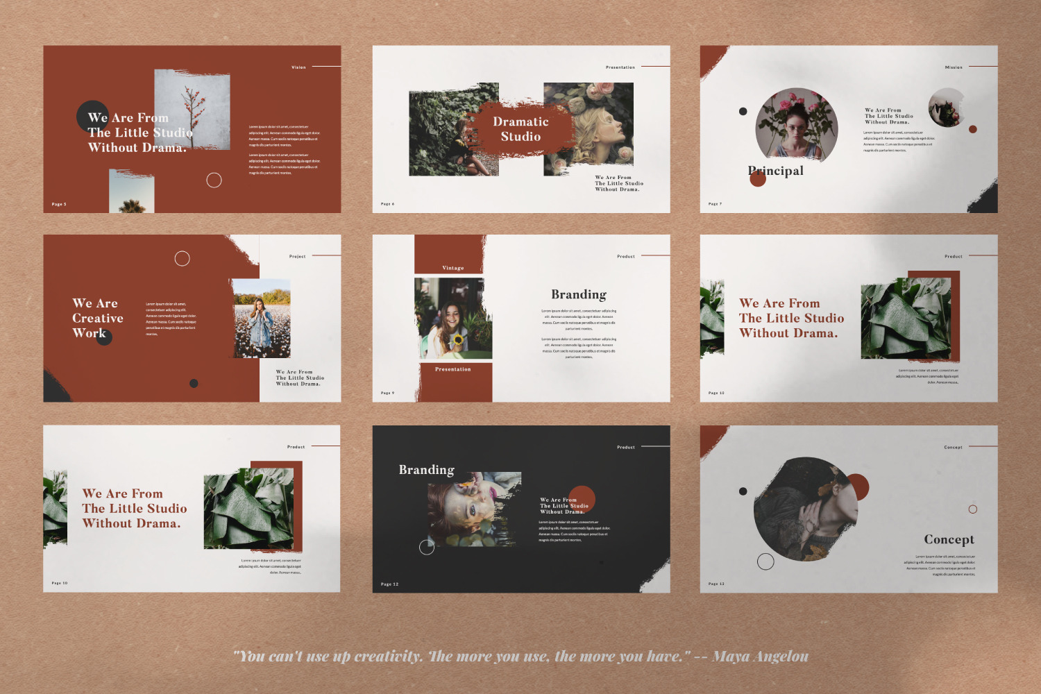 Dramatic Creative PowerPoint template - TemplateMonster