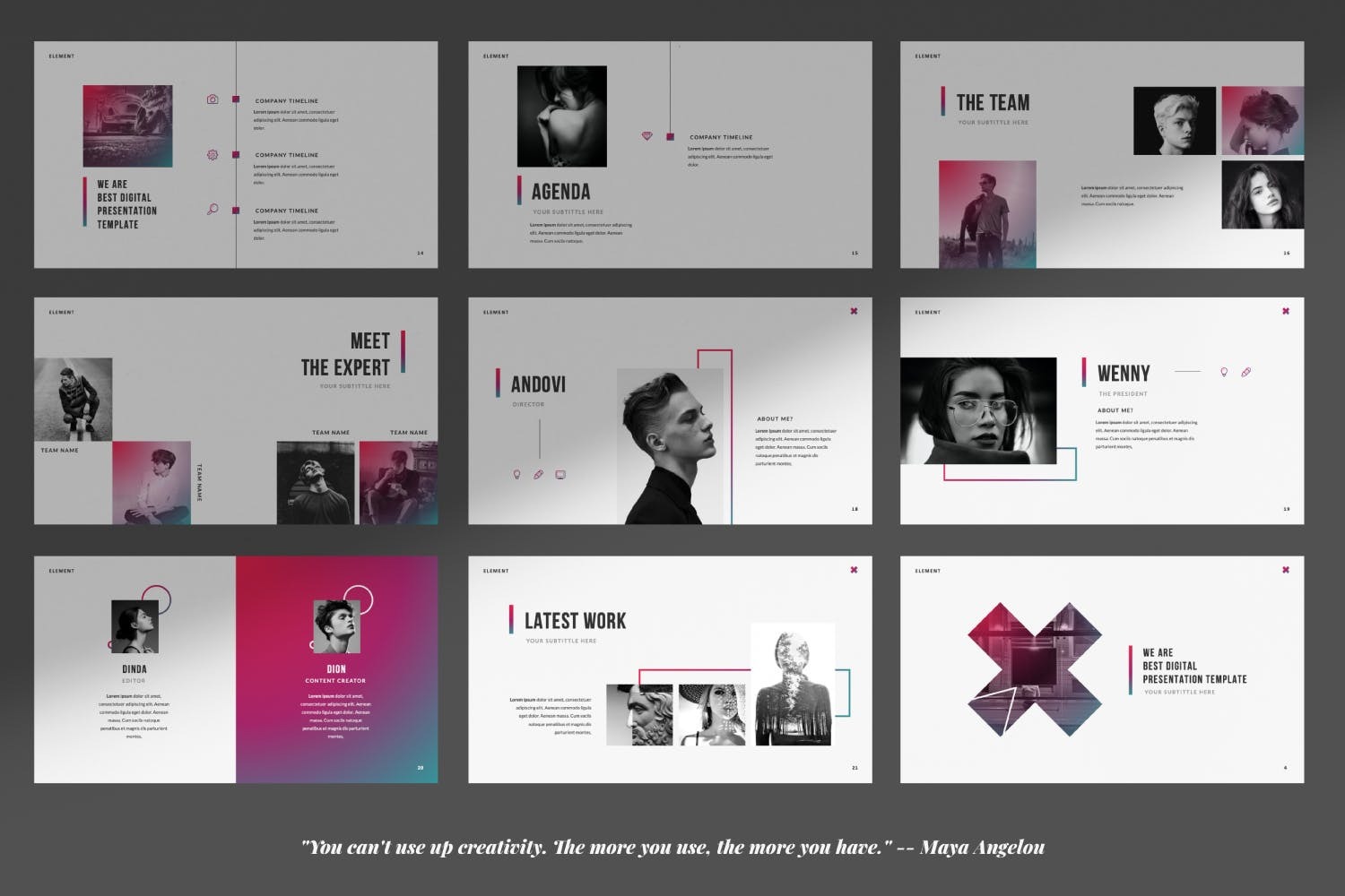 ELEMENT PRESENTATION PowerPoint template - TemplateMonster