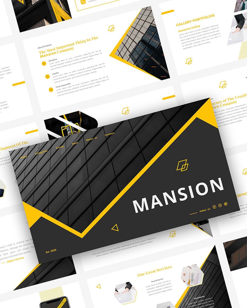 Modèle PowerPoint de MAISON #98663 - TemplateMonster