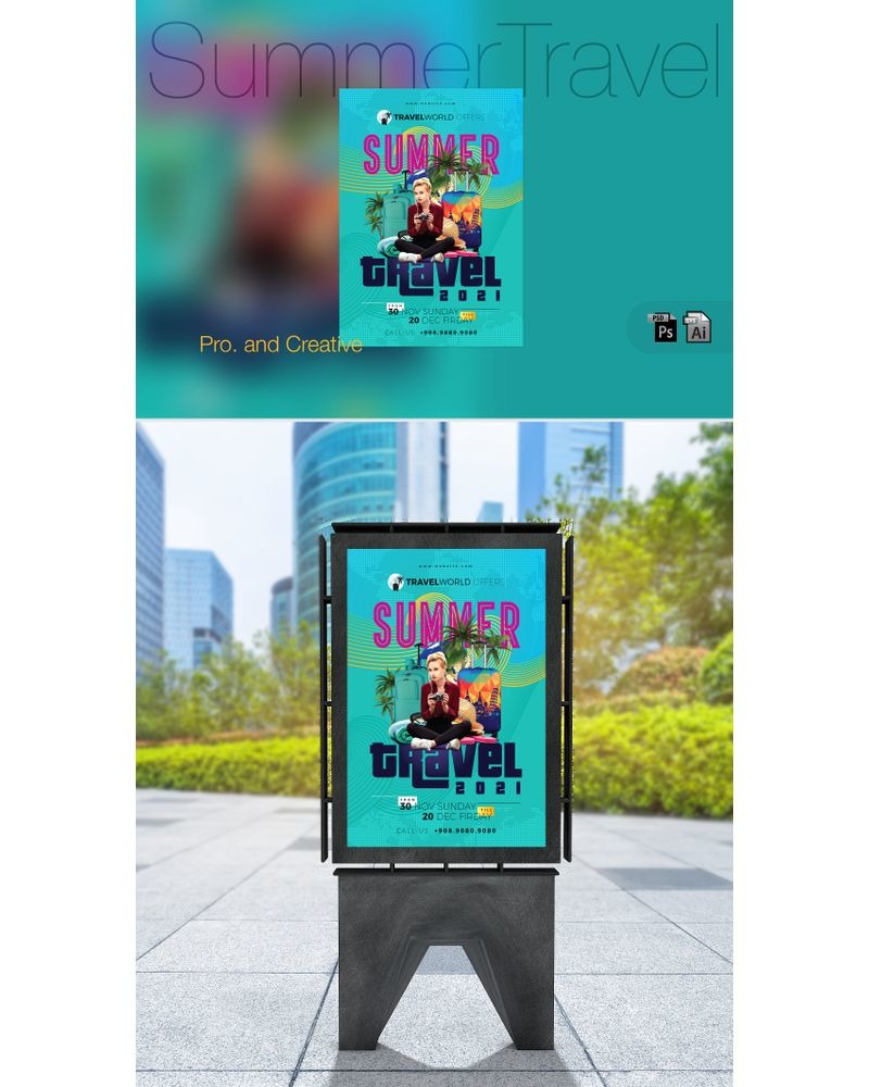 Summer Travel / Event Poster - Corporate Identity Template