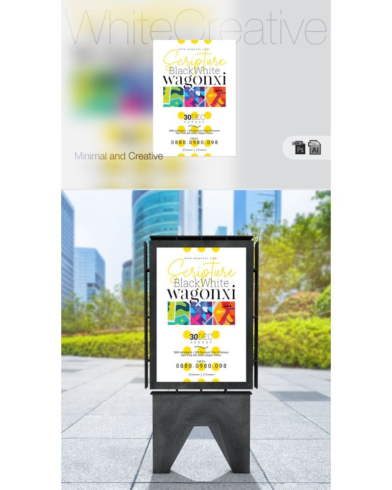 White Creative Event Poster - Corporate Identity Template