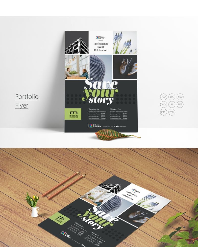 Minimal Portfolio Flyer - Corporate Identity Template