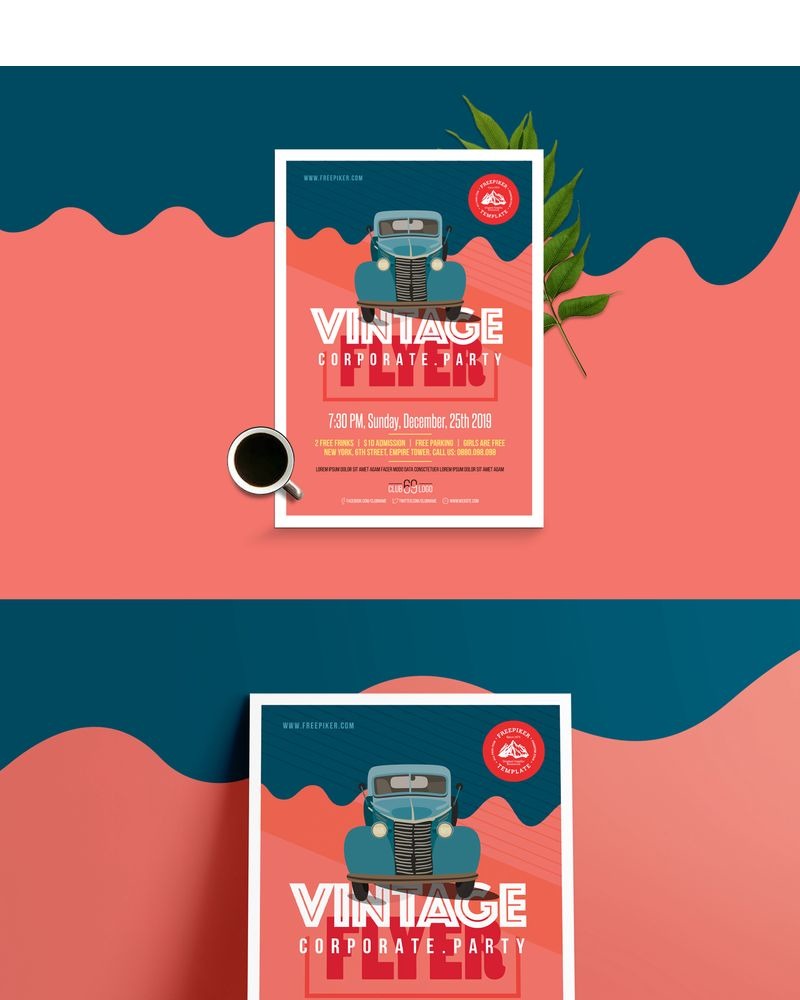 Vintage Poster For Party & Event - Corporate Identity Template