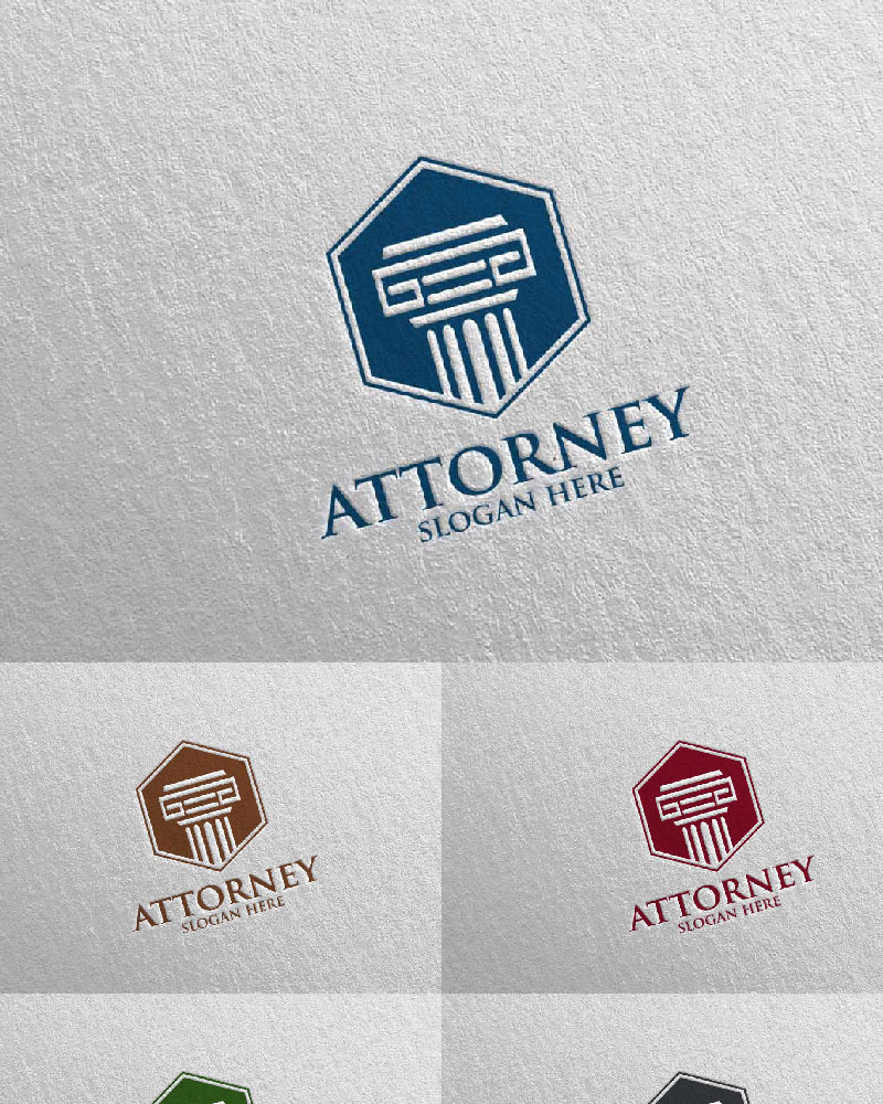 Law and Attorney Design 1 Logo Template - TemplateMonster