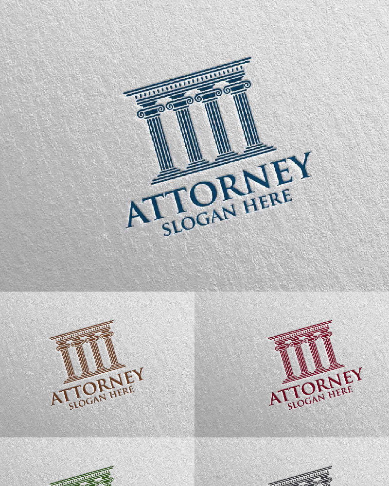 Law and Attorney Design 2 Logo Template - TemplateMonster