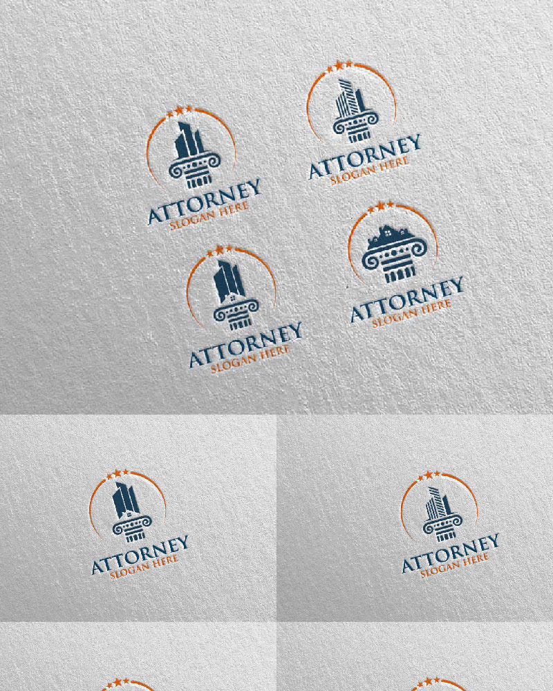 Law and Attorney Design 4 Logo Template - TemplateMonster