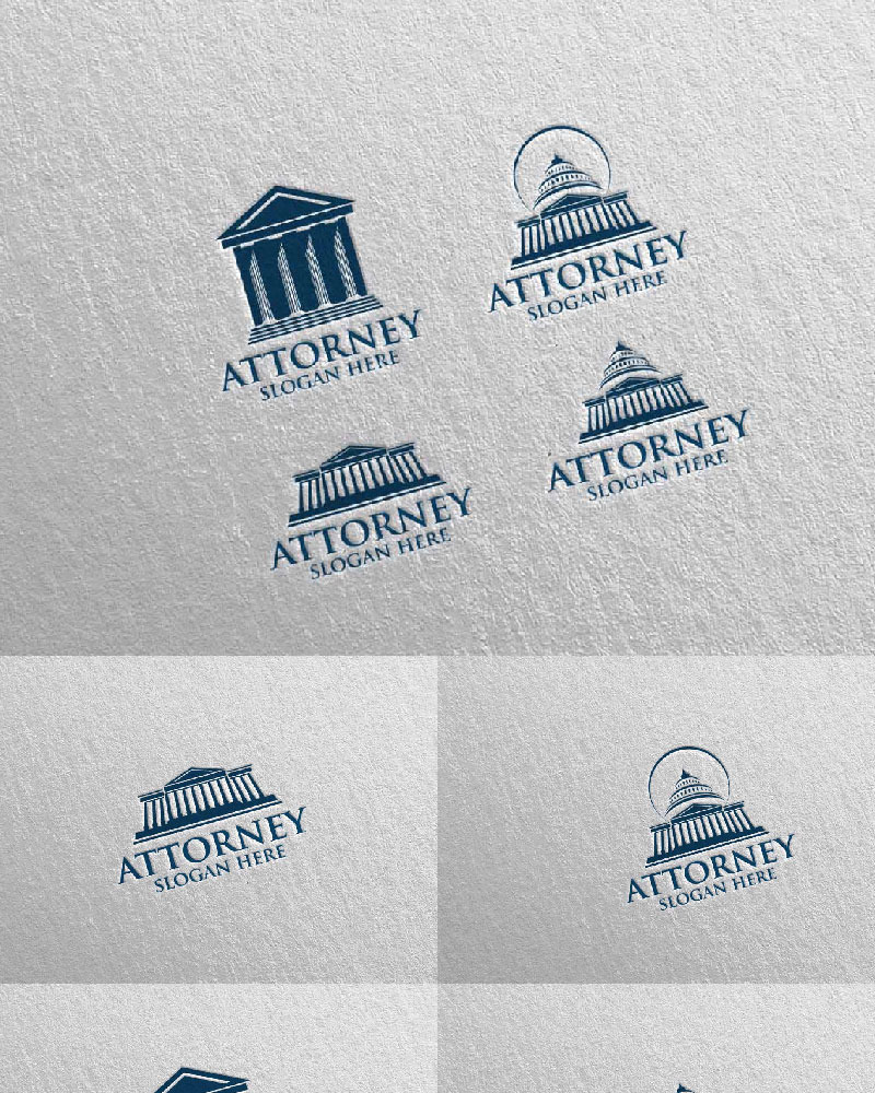 Law and Attorney Design 6 Logo Template - TemplateMonster