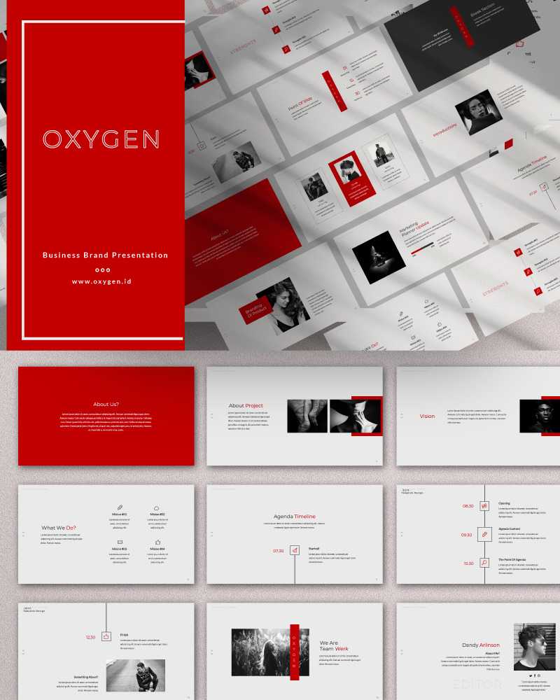 OXYGEN Presentation PowerPoint template - TemplateMonster