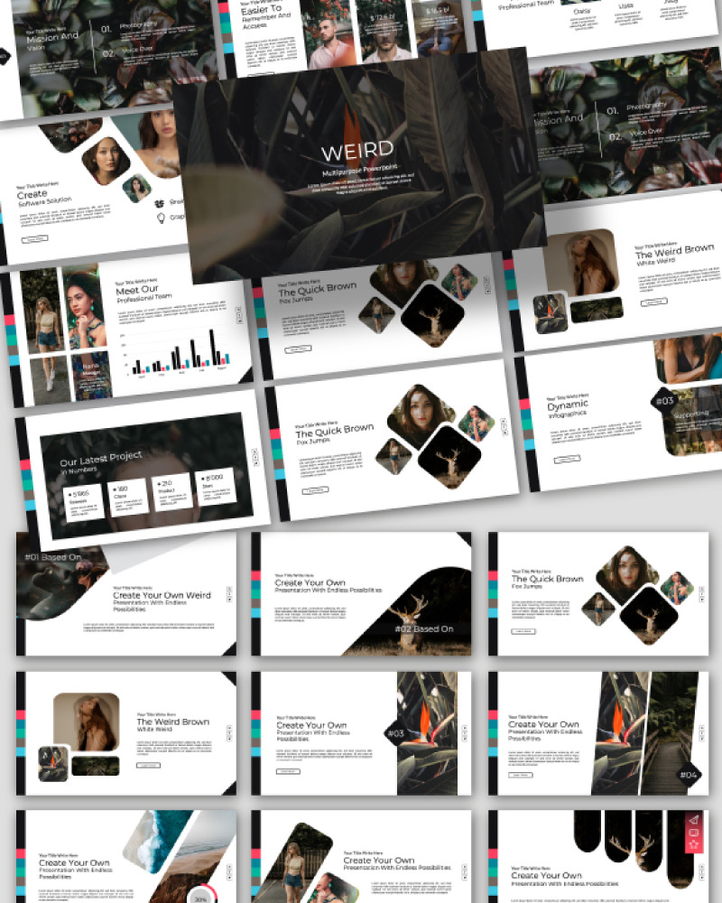 Weird Creative Presentation PowerPoint template Weird Creative Presentation PowerPoint template