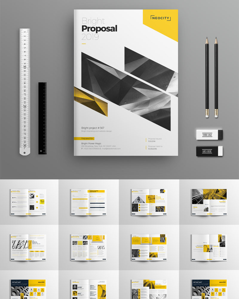 Yellow Color Business Proposal - Corporate Identity Template