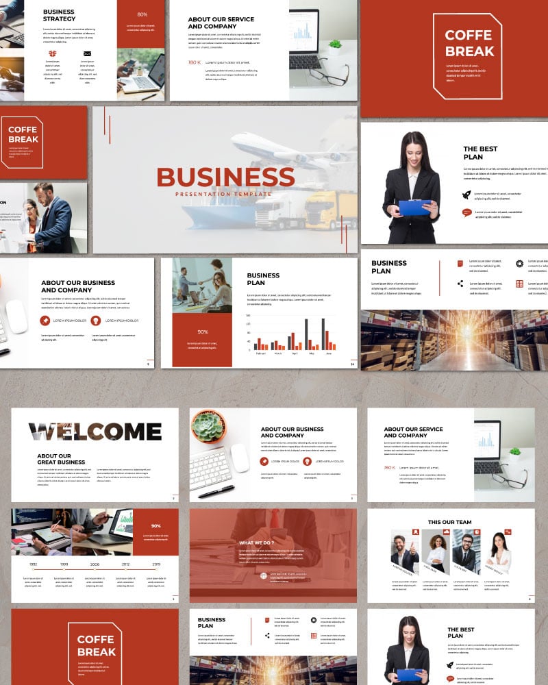 Business Presentation PowerPoint template - TemplateMonster