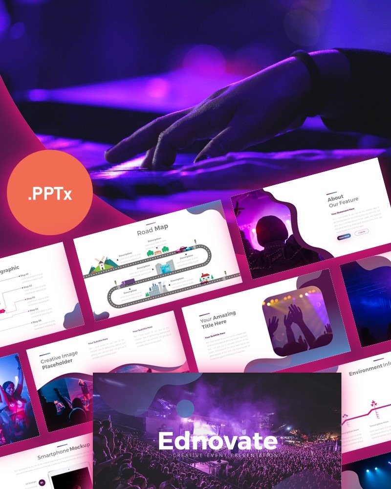 Ednovate Creative Event Presentation PowerPoint template