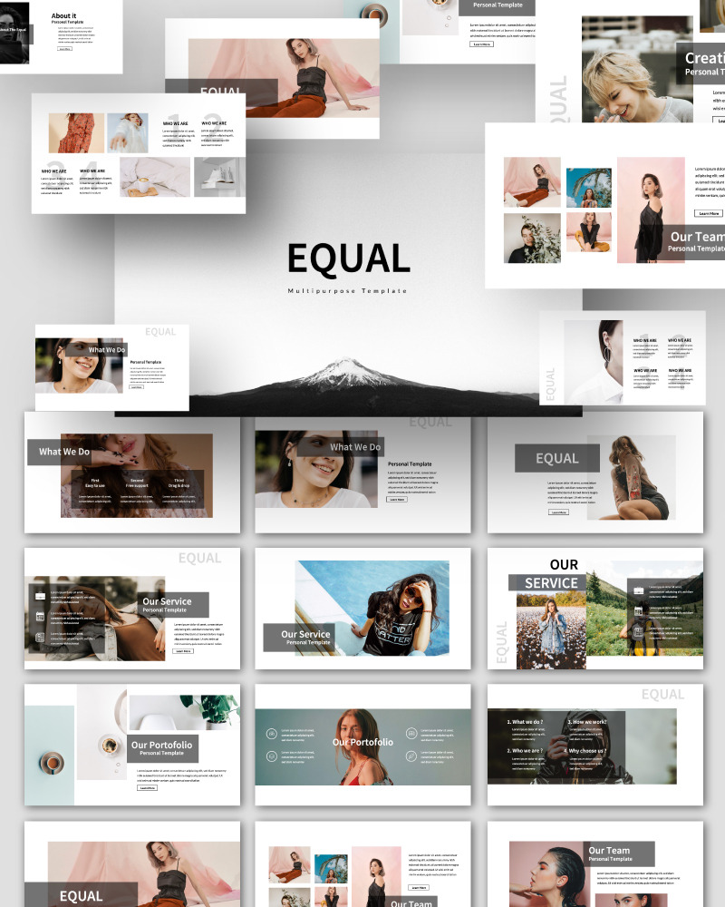 EQUAL Presentation PowerPoint template - TemplateMonster