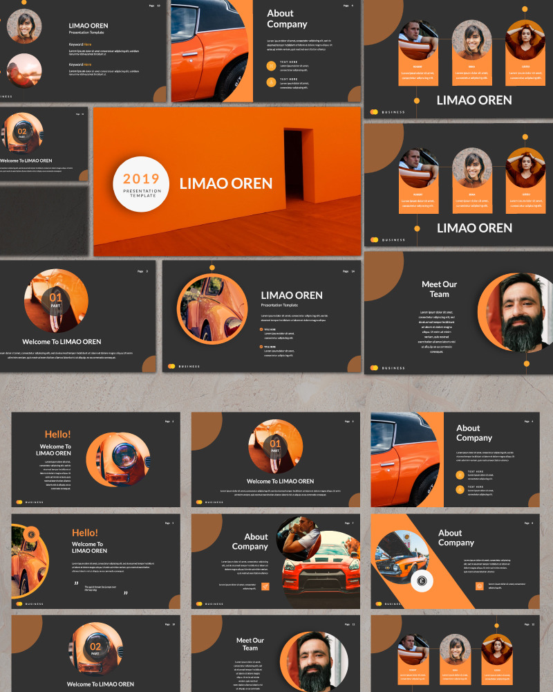 Limaou Oren Presentation PowerPoint template
