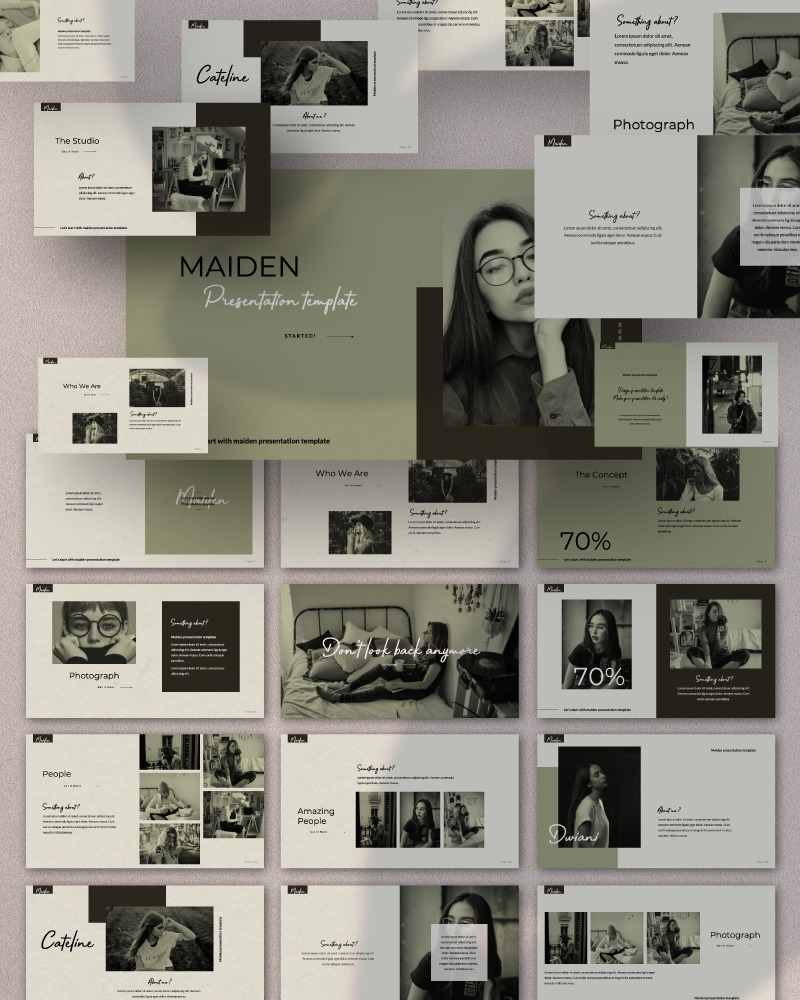 MAIDEN Presentation PowerPoint template - TemplateMonster