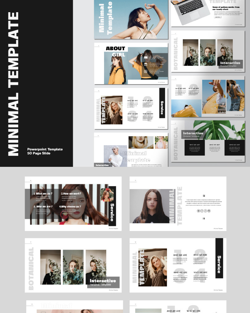 Minimal Presentation PowerPoint template - TemplateMonster