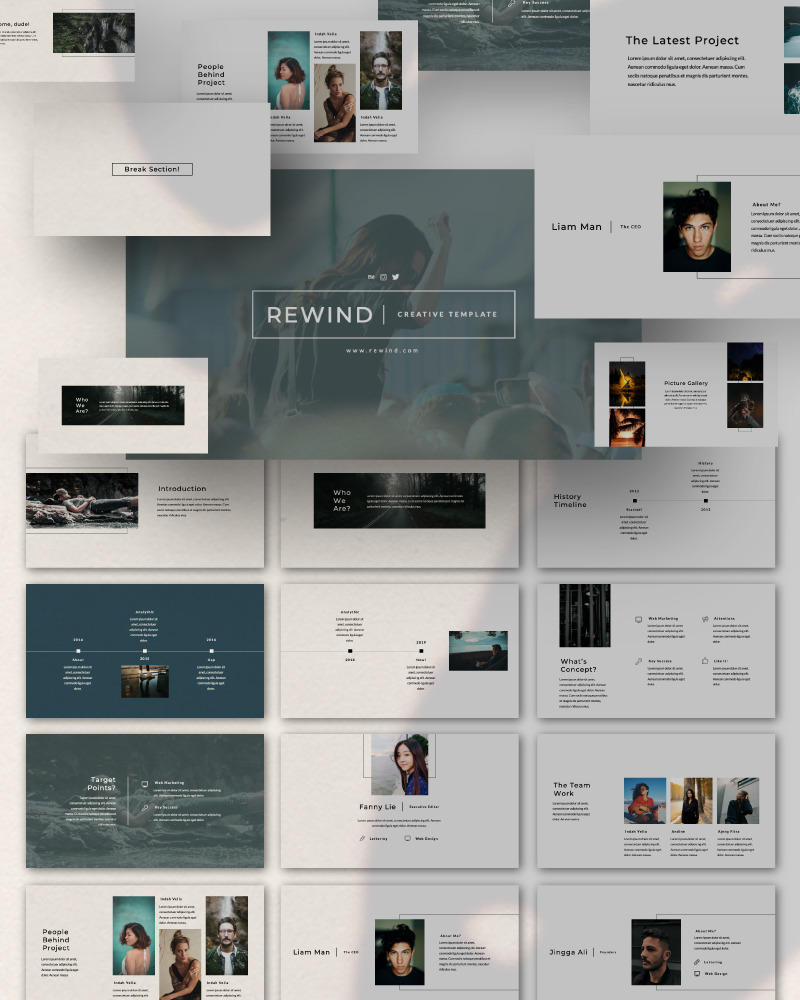 REWIND Presentation PowerPoint template - TemplateMonster