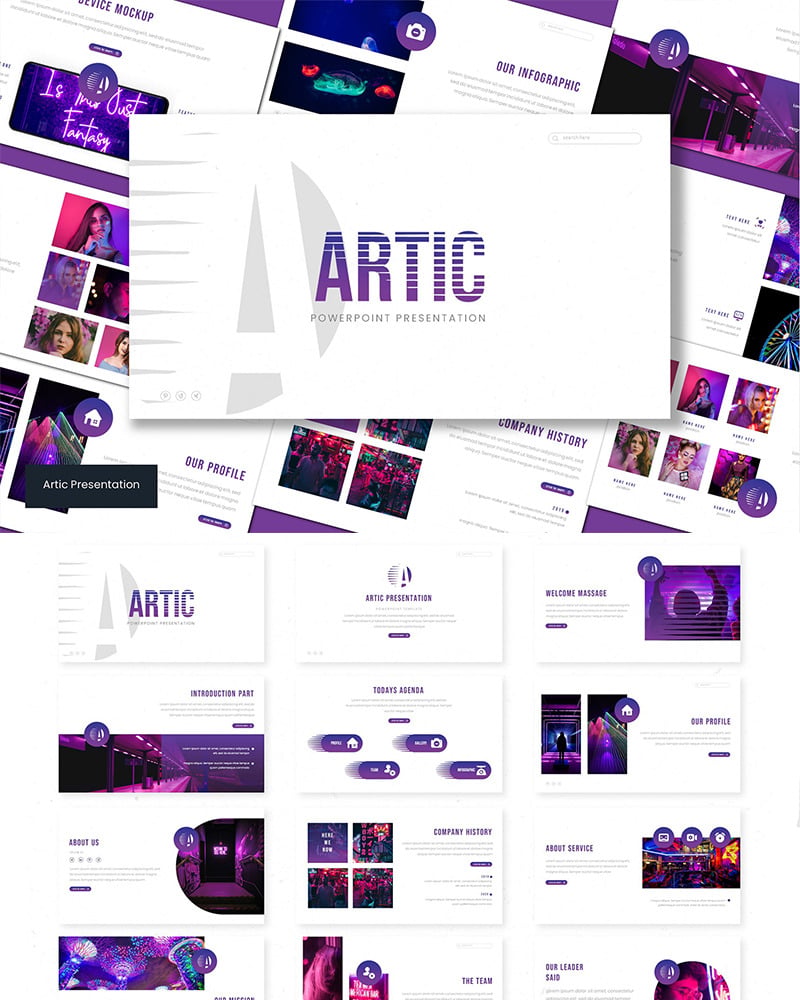 Artic PowerPoint template #99410 - TemplateMonster