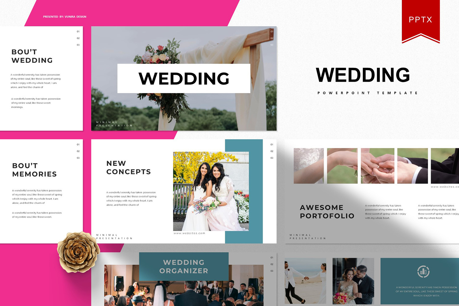 Wedding | PowerPoint template #99592 - TemplateMonster