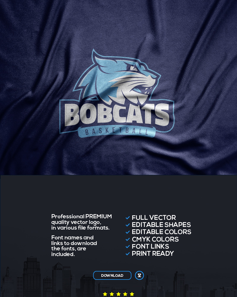 Bobcats Logo Template #99691 - TemplateMonster
