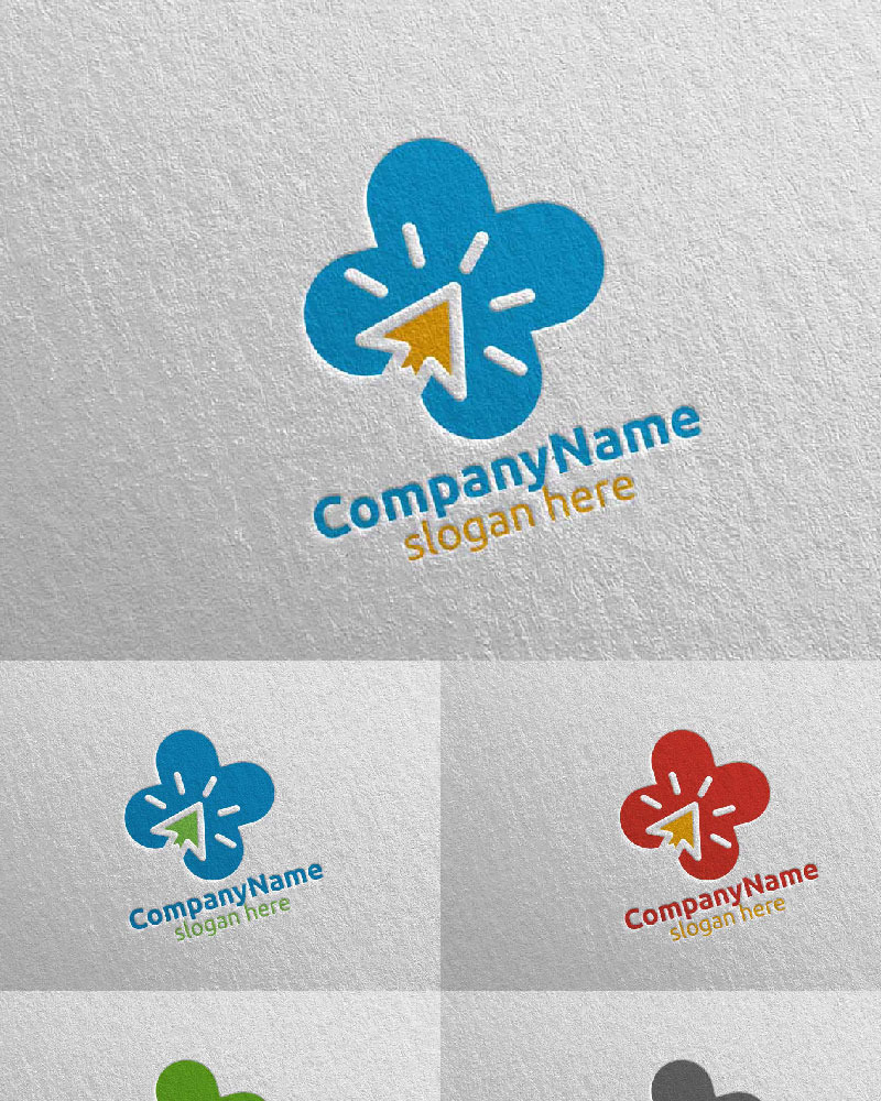 Cross Click Medical Hospital 38 Logo Template