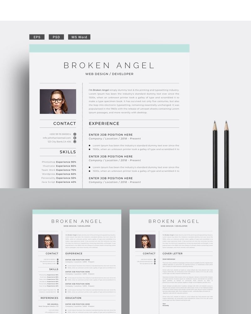 Minimal Cover Letter Resume Template - TemplateMonster