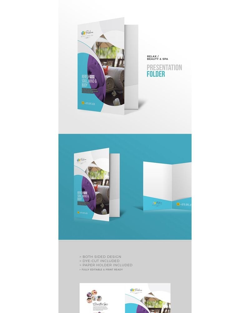 Relax & Spa Presentation Folder - Corporate Identity Template
