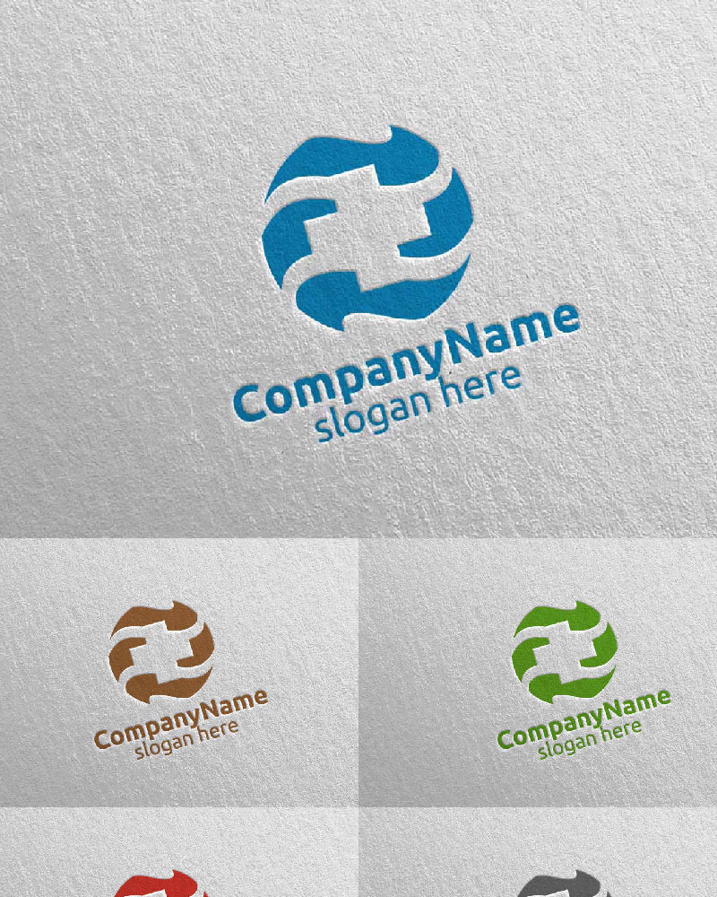 Global Cross Medical Hospital 56 Logo Template