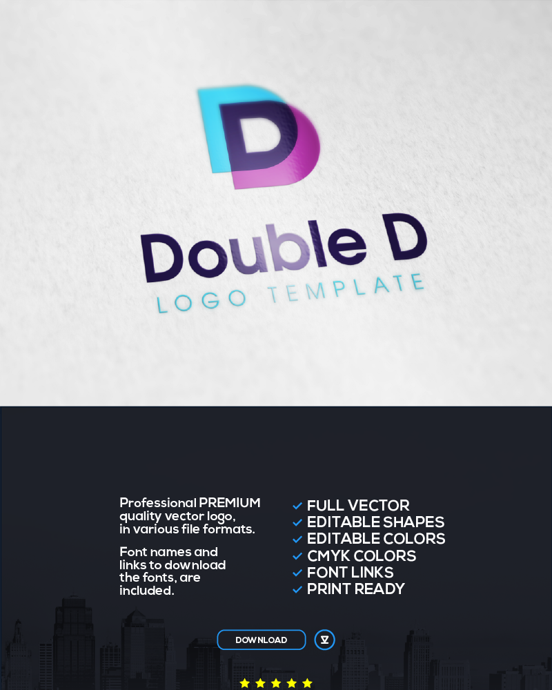 Double D Logo Template #99901