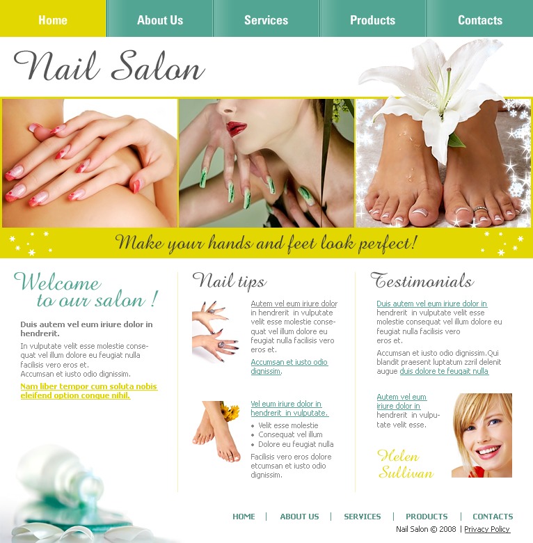Nail Salon Website Template 19760