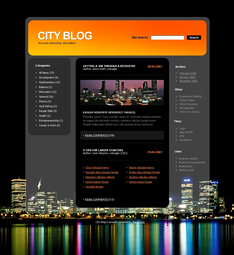 City Portal WordPress Theme #20868