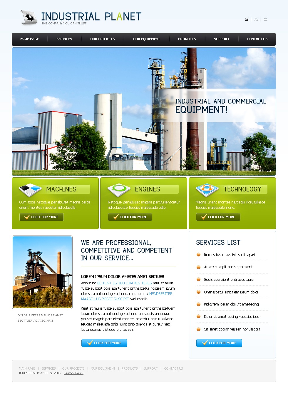 Industrial Website Template 22621