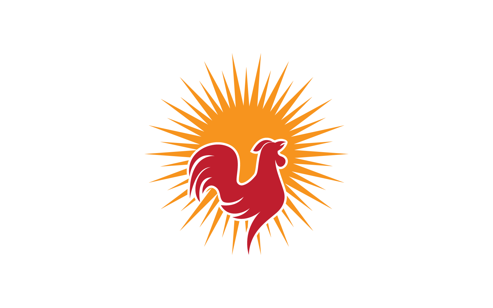 Modello di illustrazione vettoriale del logo del gallo