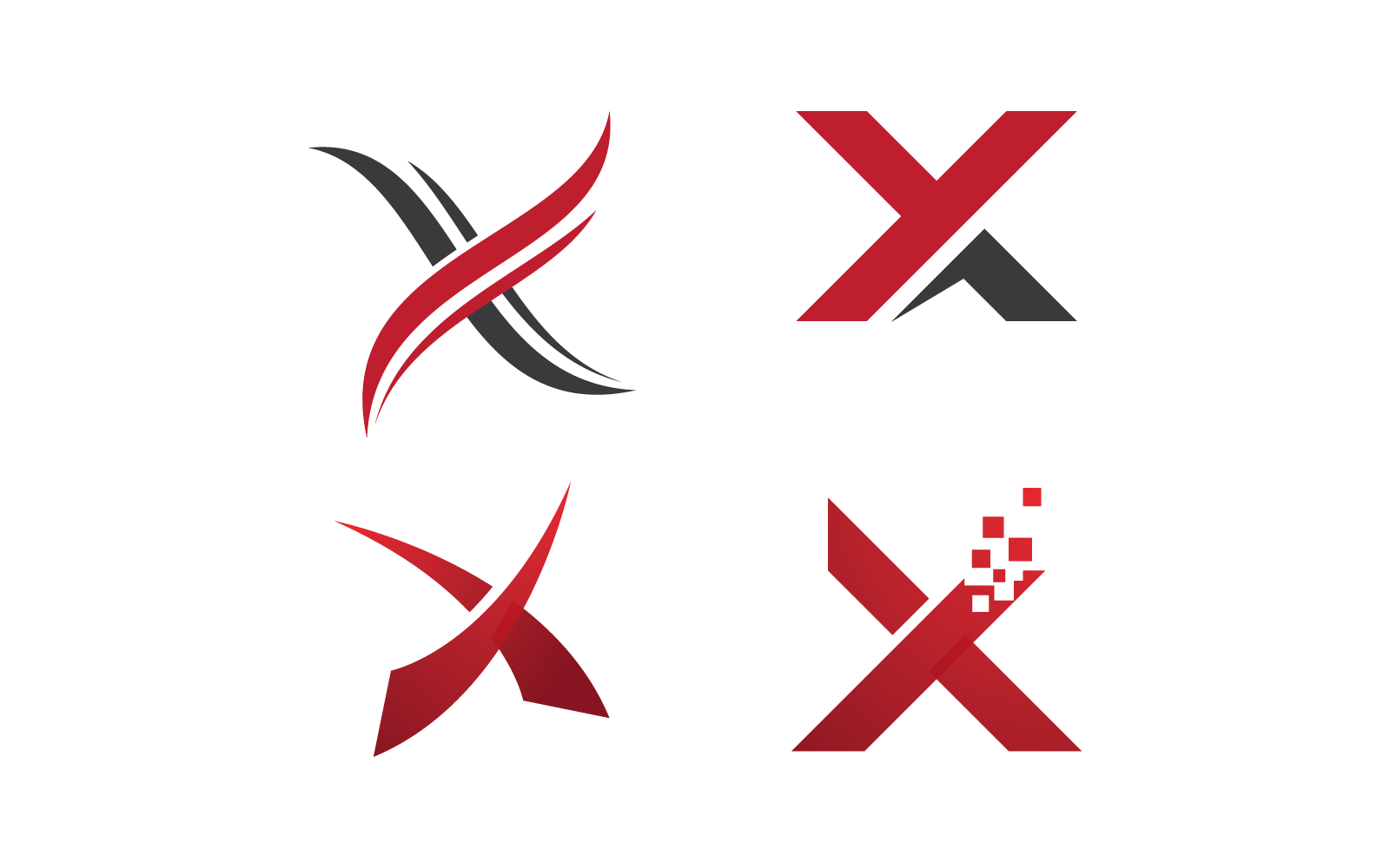 X Letter Logo Template Vector 260396 TemplateMonster