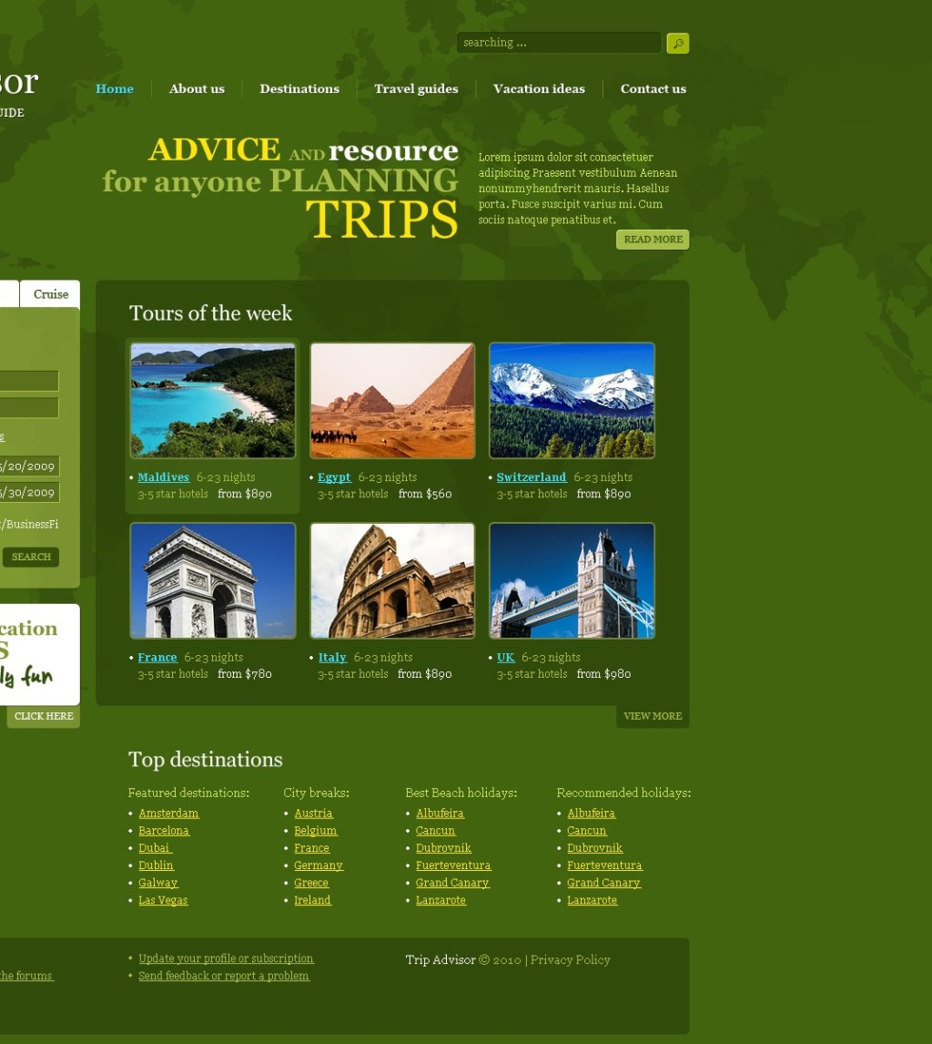Travel Guide Website Template #26598 Travel Guide Website Template #26598