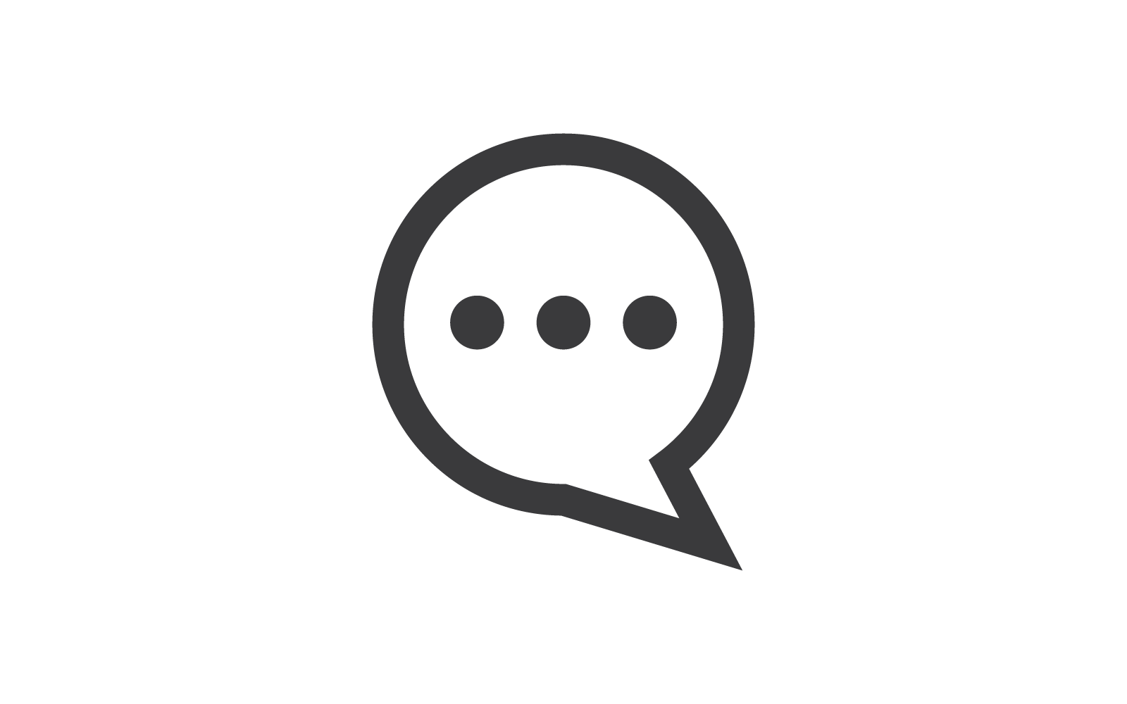 Ícone de bolha de fala Design de vetor de logotipo de bolha de fala