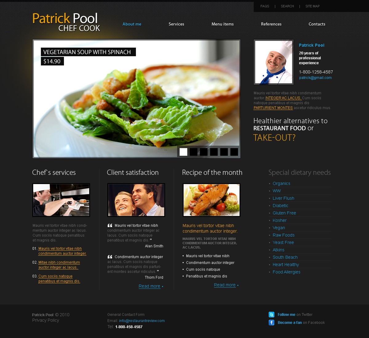 Chef Website Template 29499