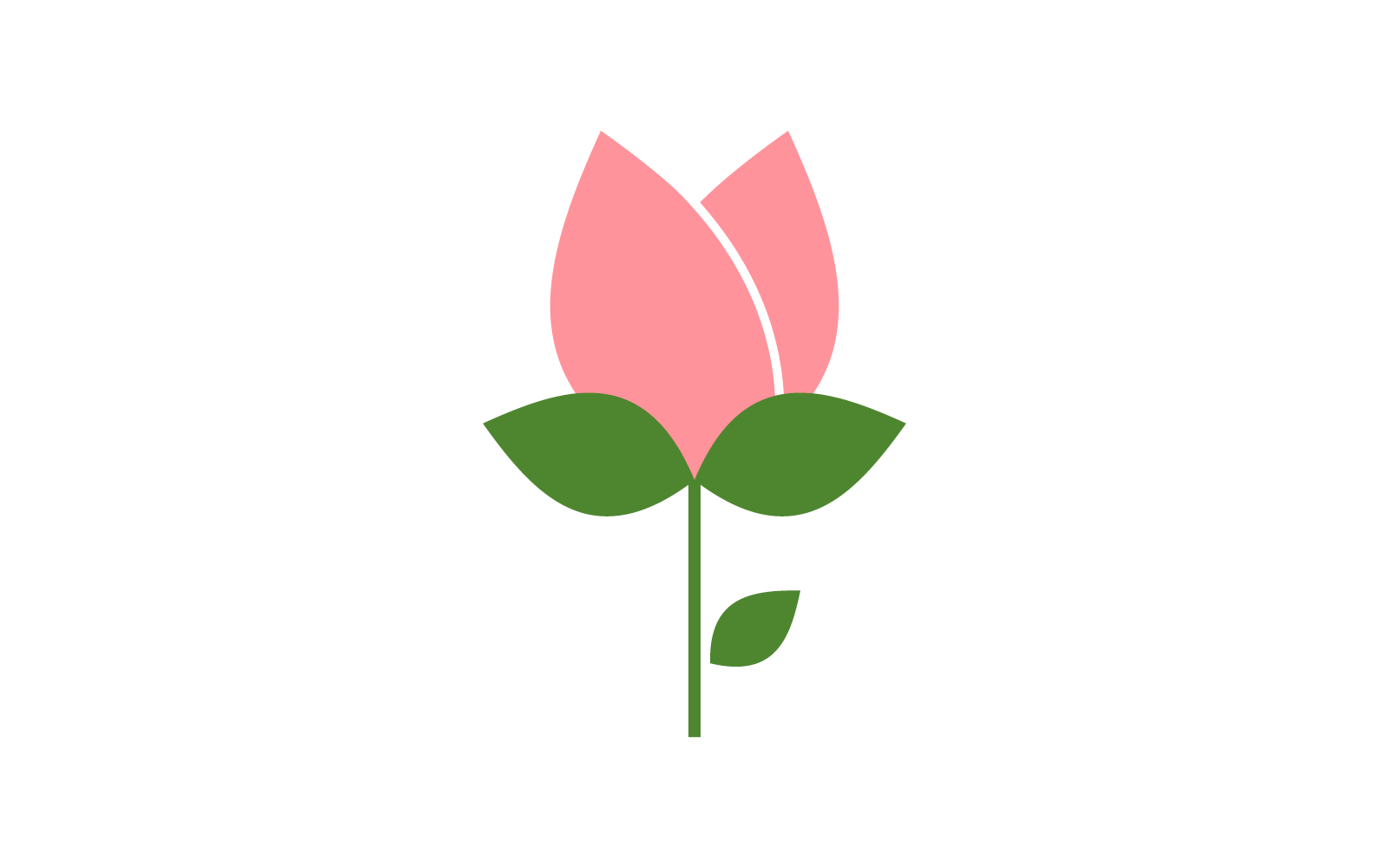 Diseño plano de vector de flor de loto estilizada