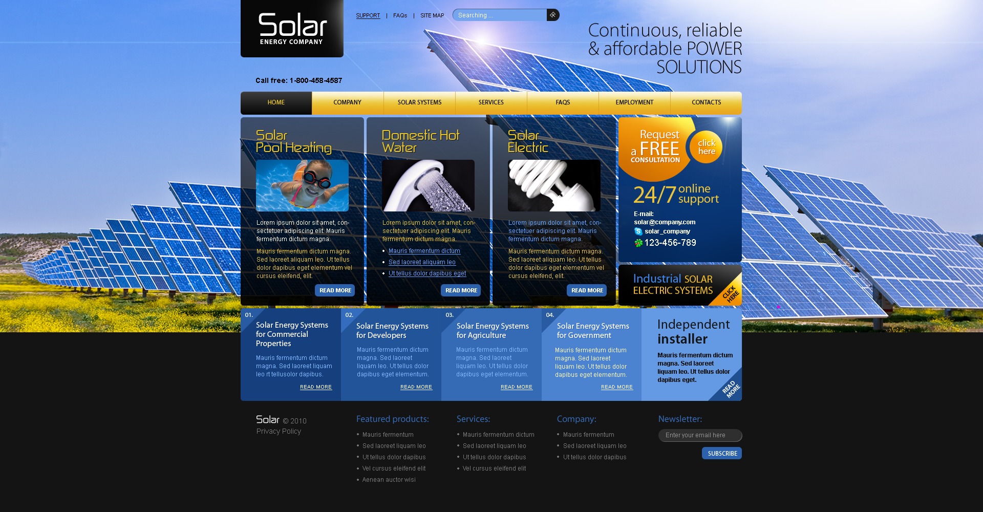 Solar Energy Website Template 30744